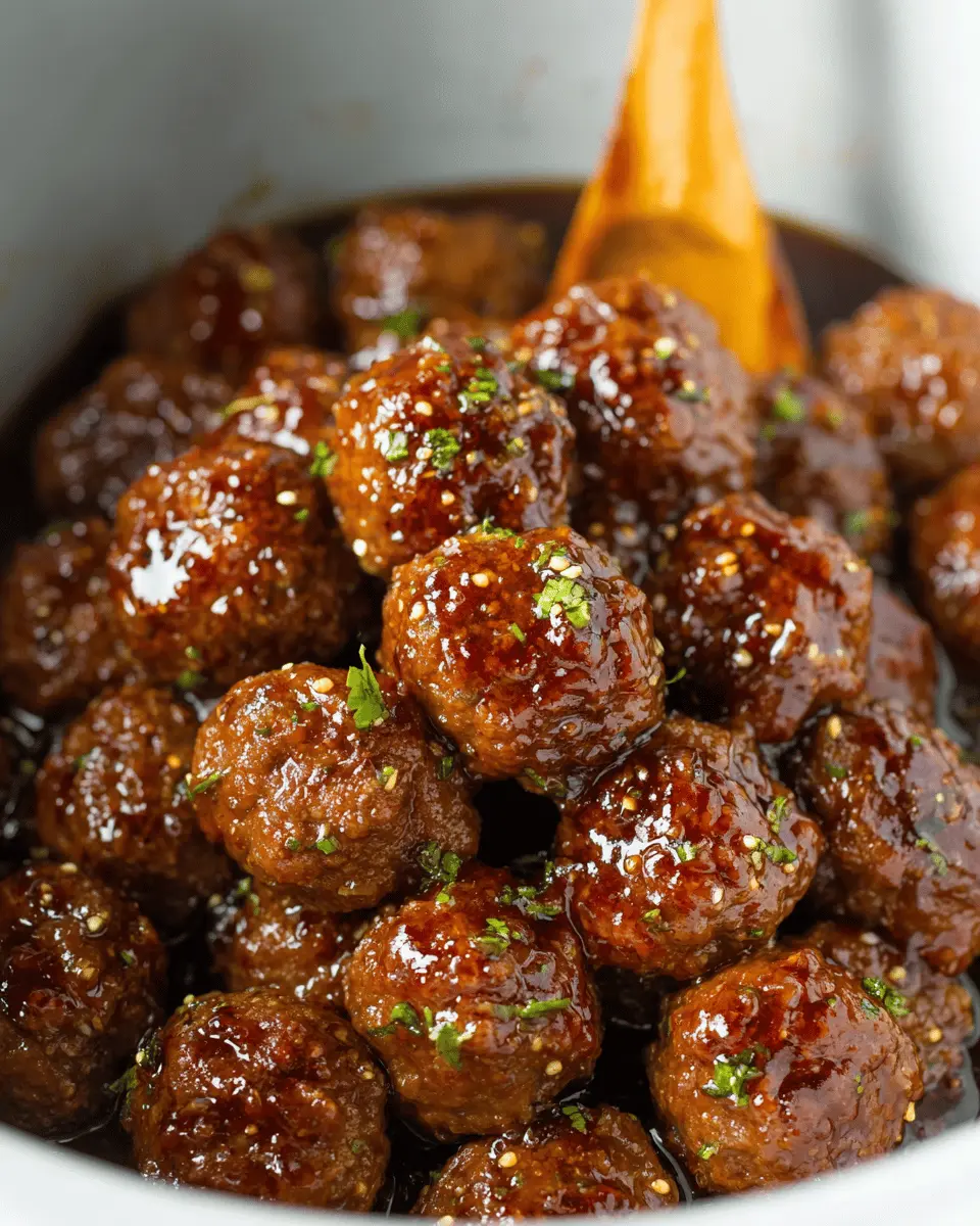 slow cooker honey garlic meatballs