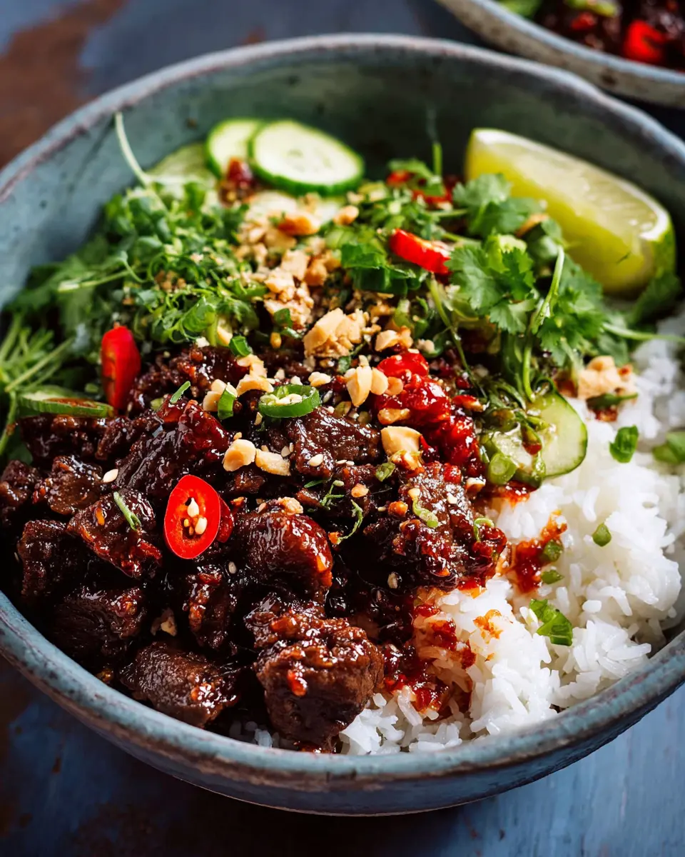 Thai Sweet Chilli Beef Bowls