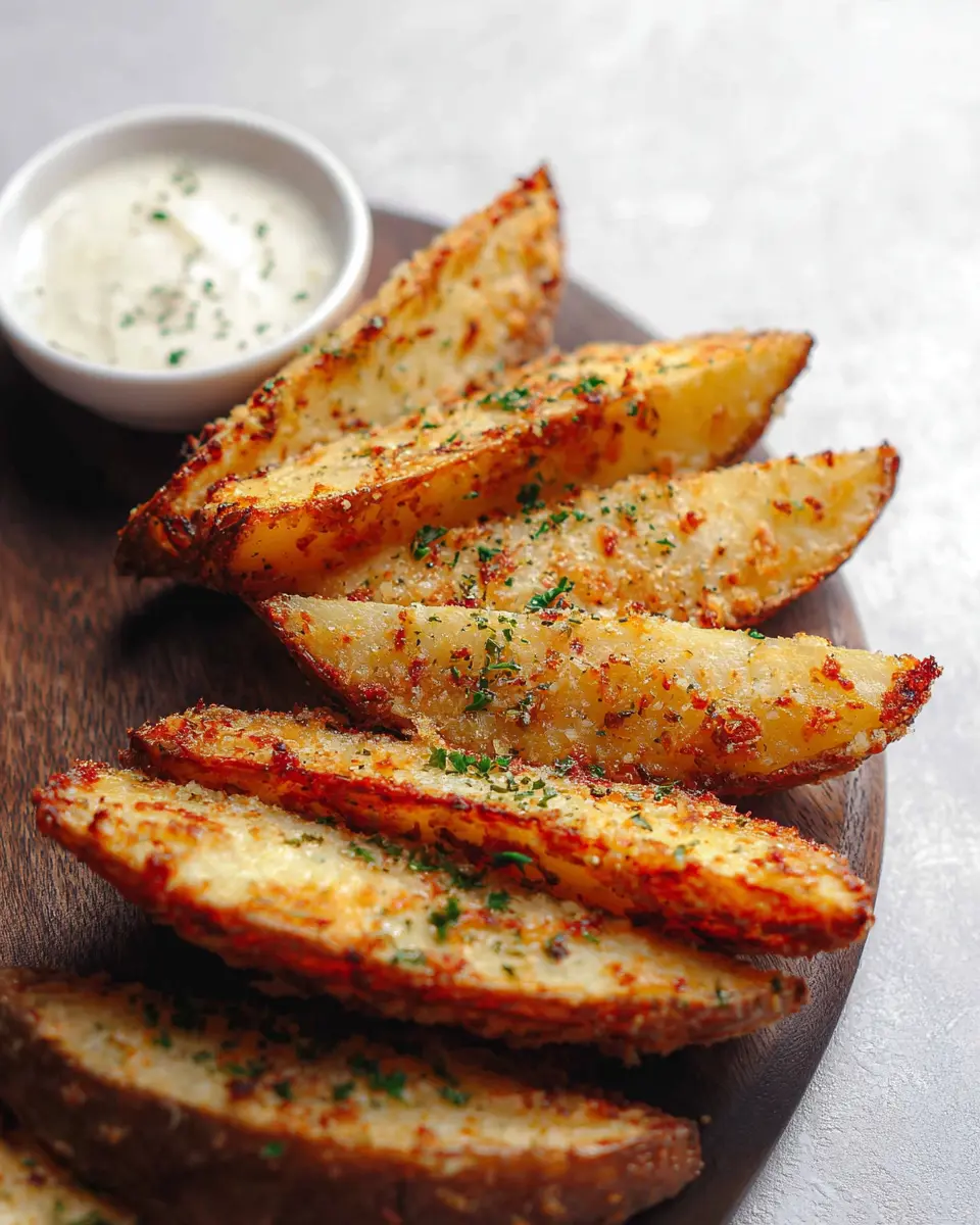 Baked Garlic Parmesan Potato Wedges